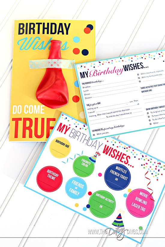 Birthday Questionnaire for Spouse and Kids