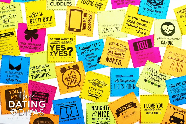 Sexy Sticky Notes for Your Spouse - from Date Your Spouse