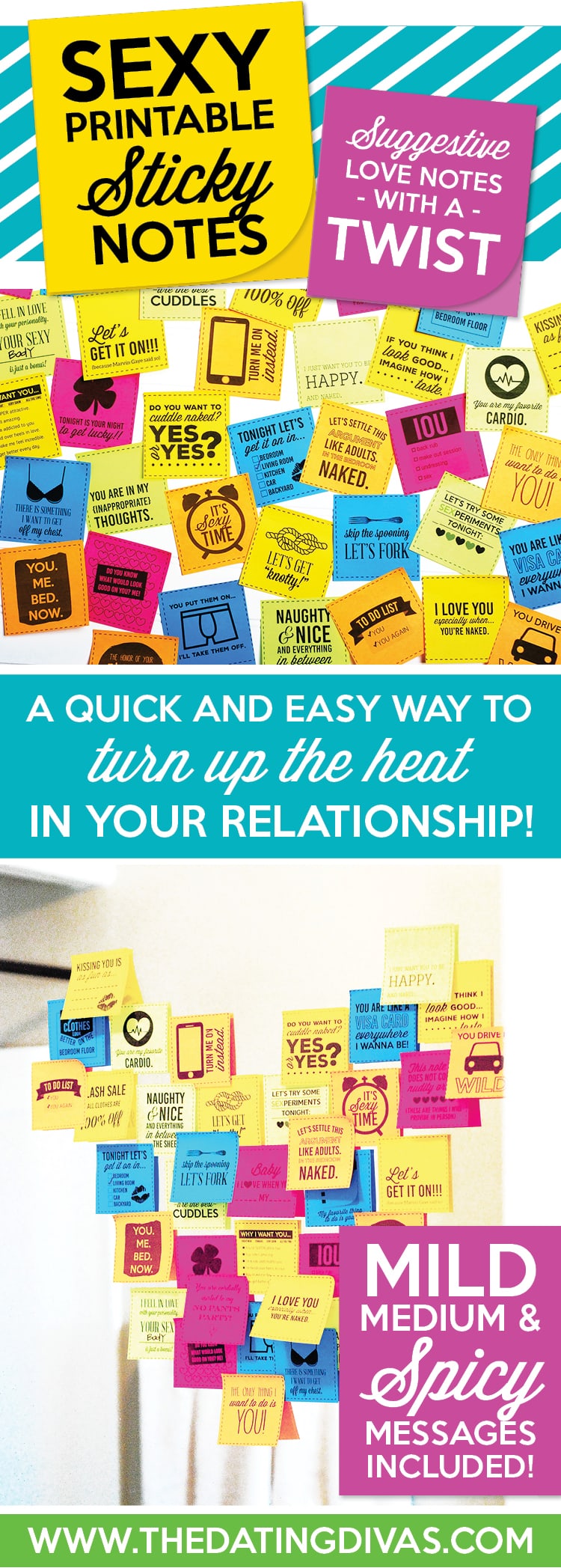 Sexy Sticky Notes for Your Spouse - from Date Your Spouse