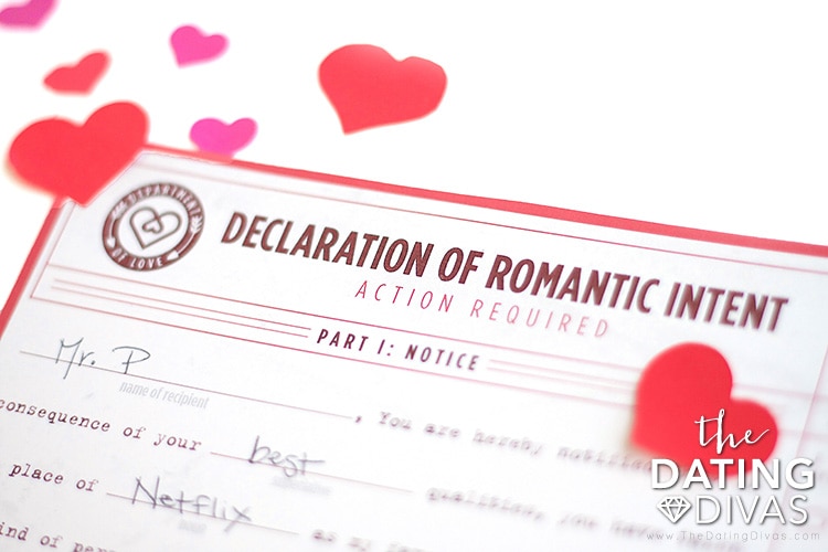 Declaration of Love Card {Printables & Gifts} - Date Your Spouse