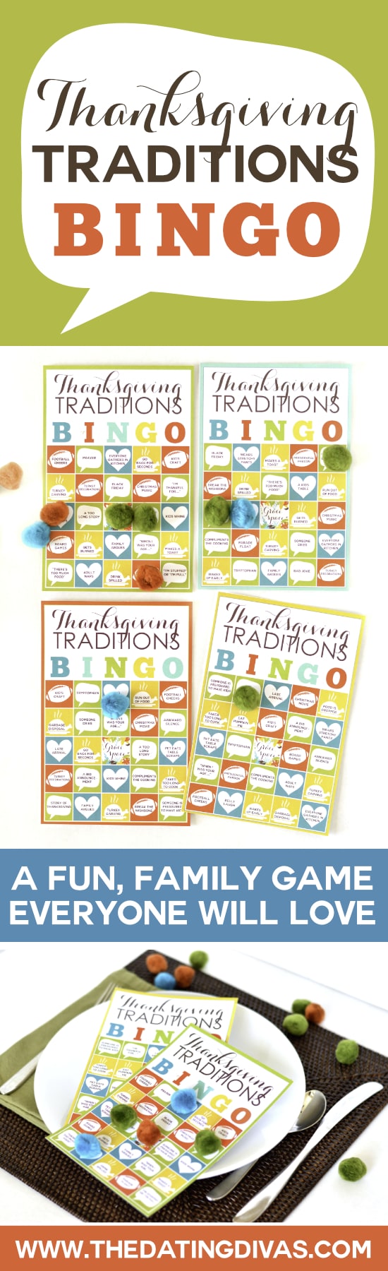 Thanksgiving Traditions BINGO - Date Your Spouse