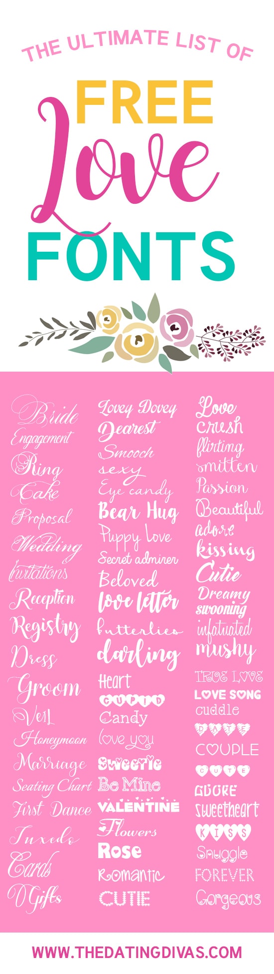 153 of the Best, Free Love Fonts for Every Occassion | Date Your Spouse