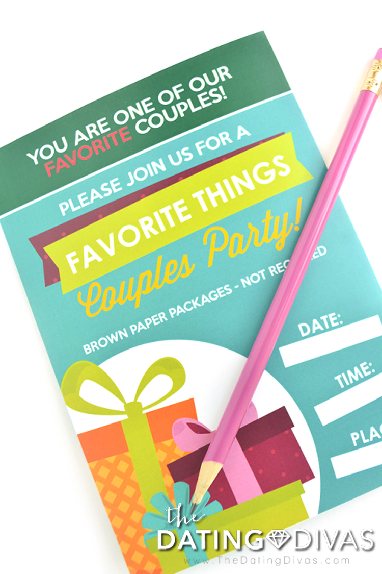 Favorite Things Party for Couples - From Date Your Spouse