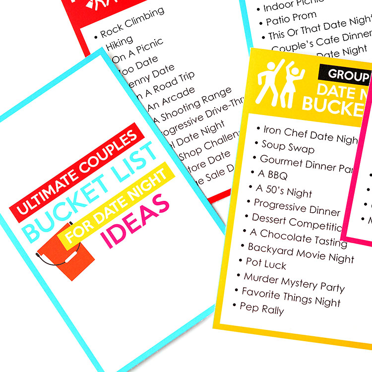 Couples Bucket List | Date Night Ideas List From Date Your Spouse