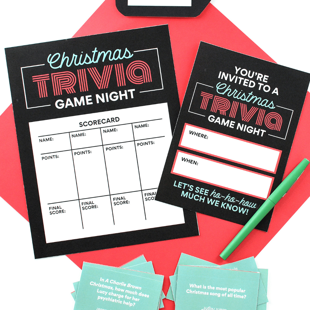 Christmas Trivia Game Night + Free Printables | Date Your Spouse
