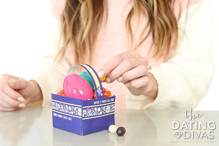 Mini Easter Basket Printable - Easy, Cute Easter Gift! | Date Your Spouse