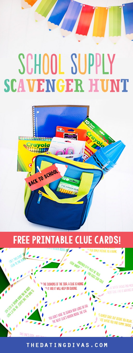 School Supply Scavenger Hunt for Kids - From Date Your Spouse