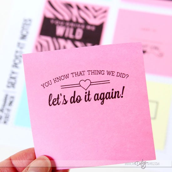 Printable Love Sticky Notes For Him or Her - Date Your Spouse